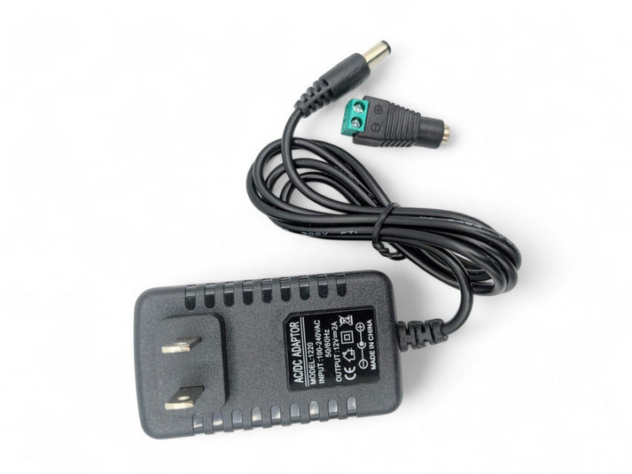 12V AC/DC Wall Mount Adapter 2A 24W 5.5mm x 2.1mm DC Output Connector ...