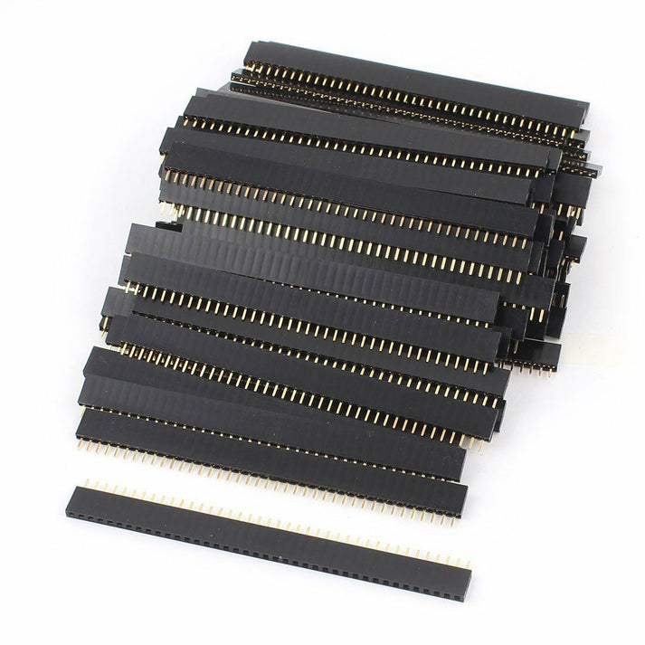40-Socket Female Header 0.1" 2.54mm Breadboard/PCB Strip Connectors ...